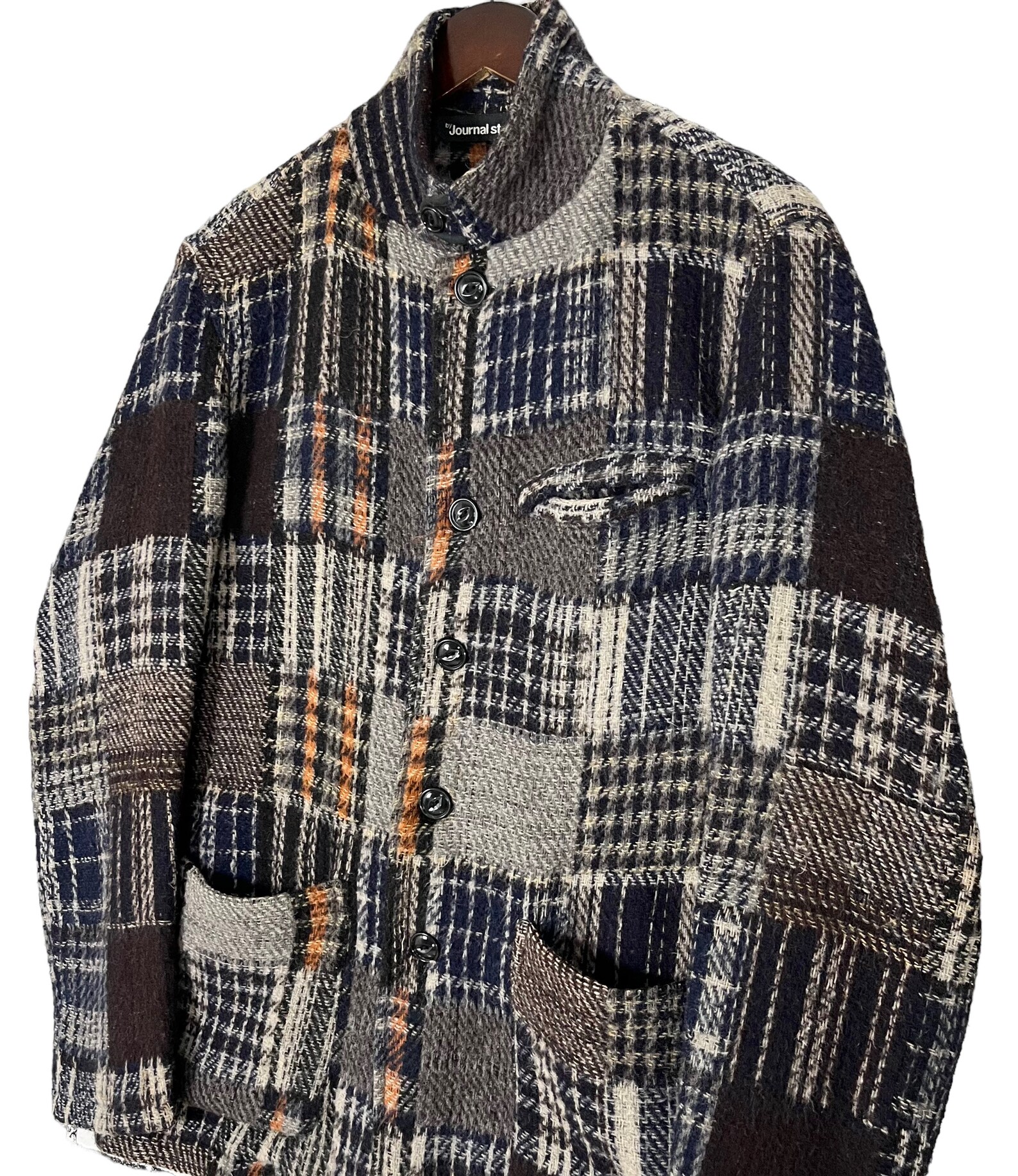 Journal Standard Checked Multicolored Knit Mens Jacket Japanese Brand ...