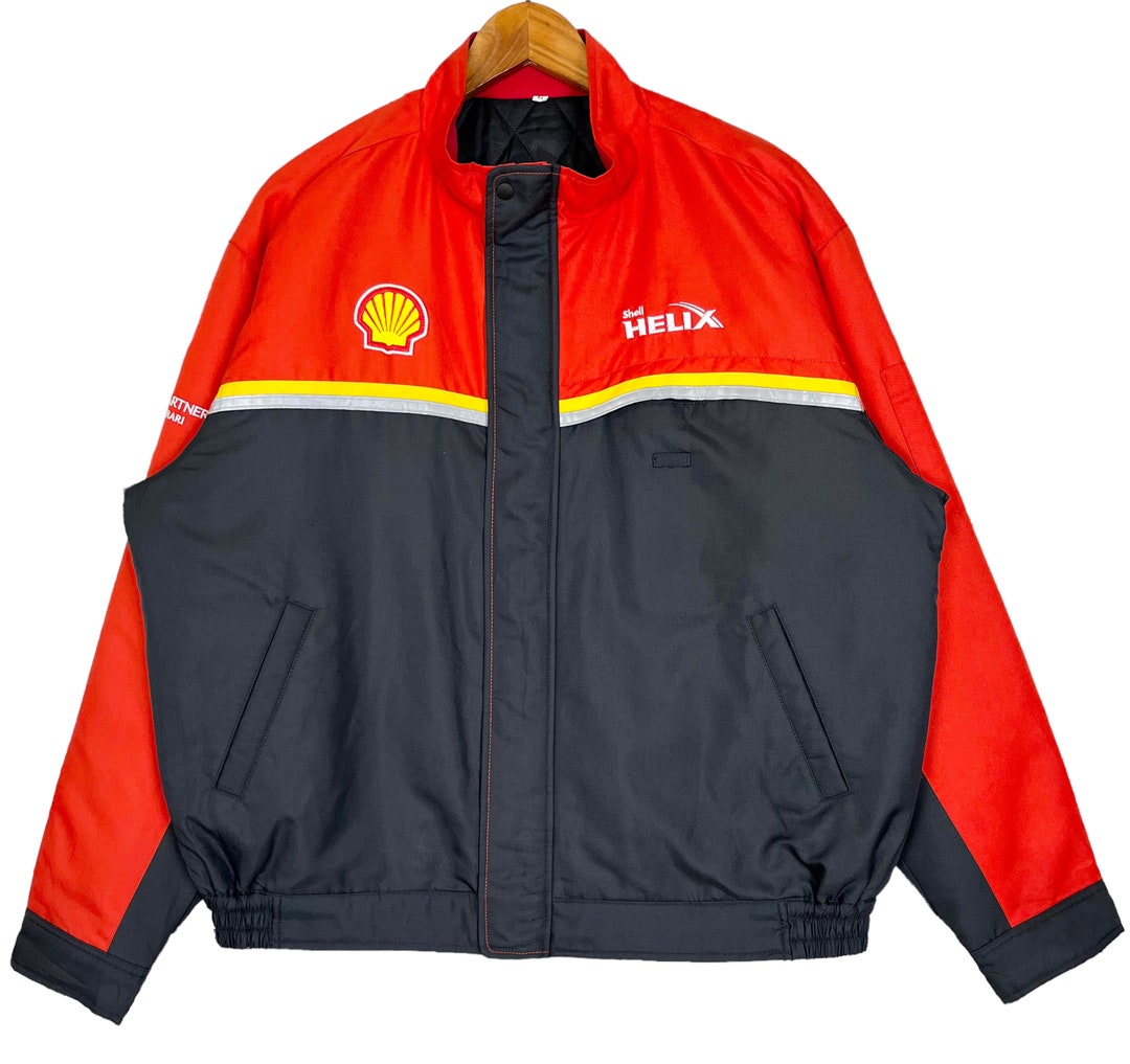 Ferrari Shell Motorsport Jacket Black Red Color Size Large - Etsy
