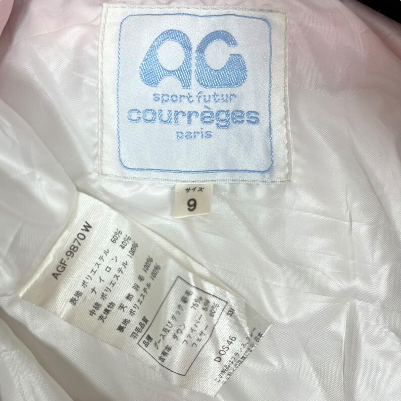 Courreges Women Puffer Duffle Coat Pink Size 9 French Designer Luxury ...