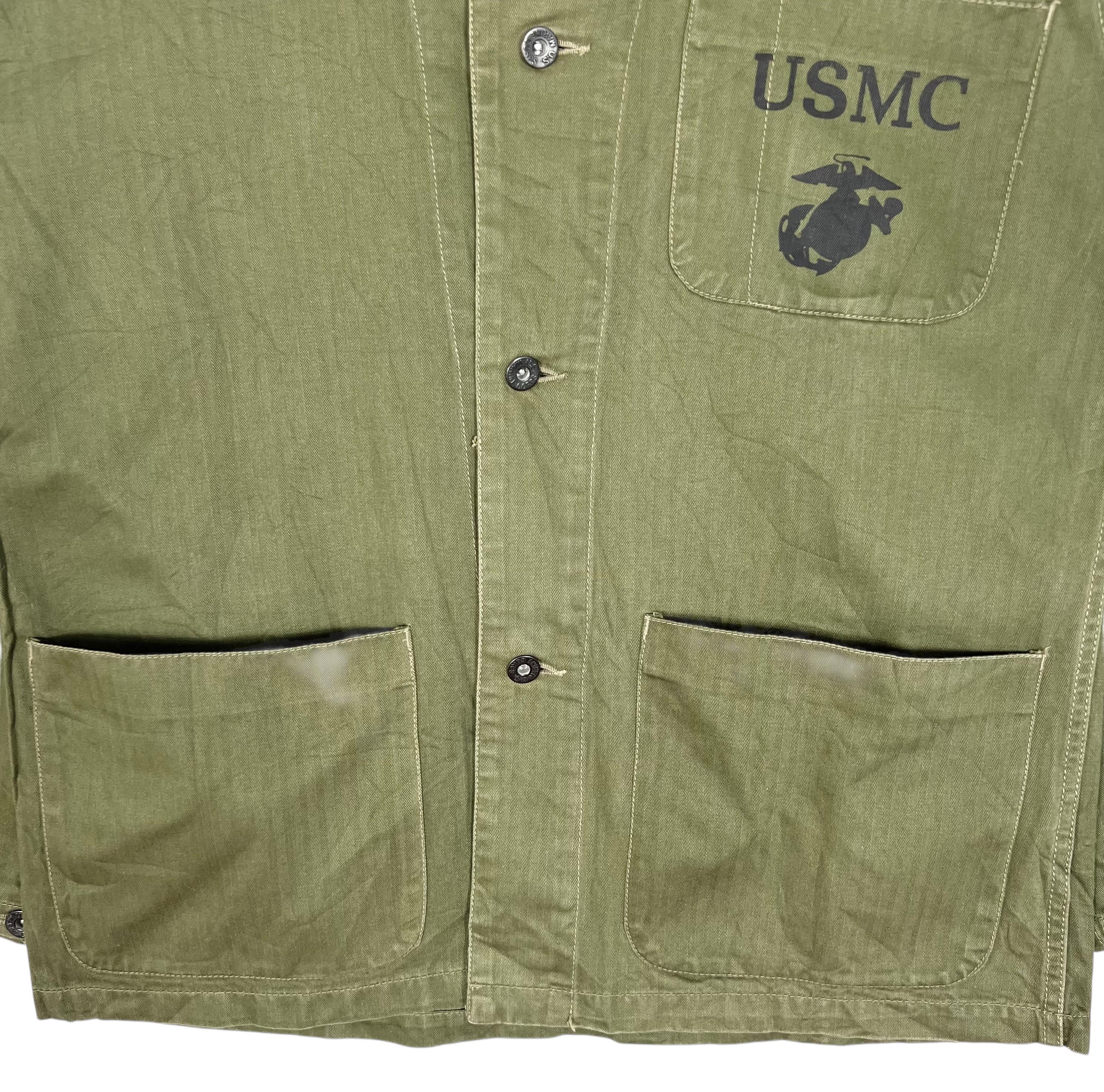 USMC Chore Jacket United State Marine Corps Houston Military Vintage ...