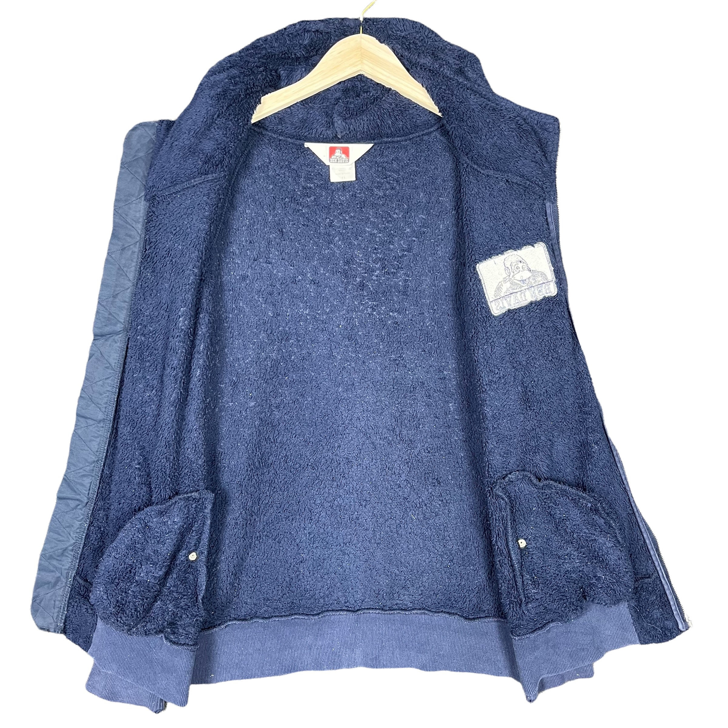 Ben Davis Zip up Hoodie Fleece Jacket Navy Blue Size Medium - Etsy
