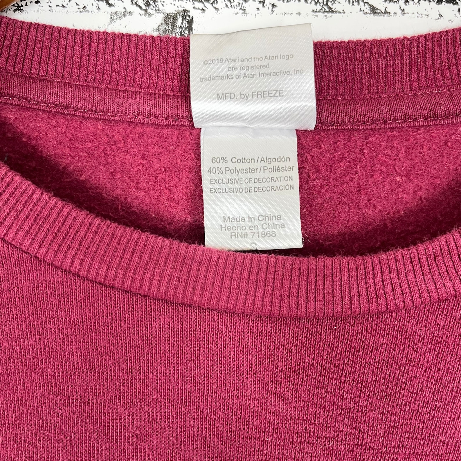 Atari Japanese Game Company Big Logo Striped Crewneck Sweatshirt Women ...