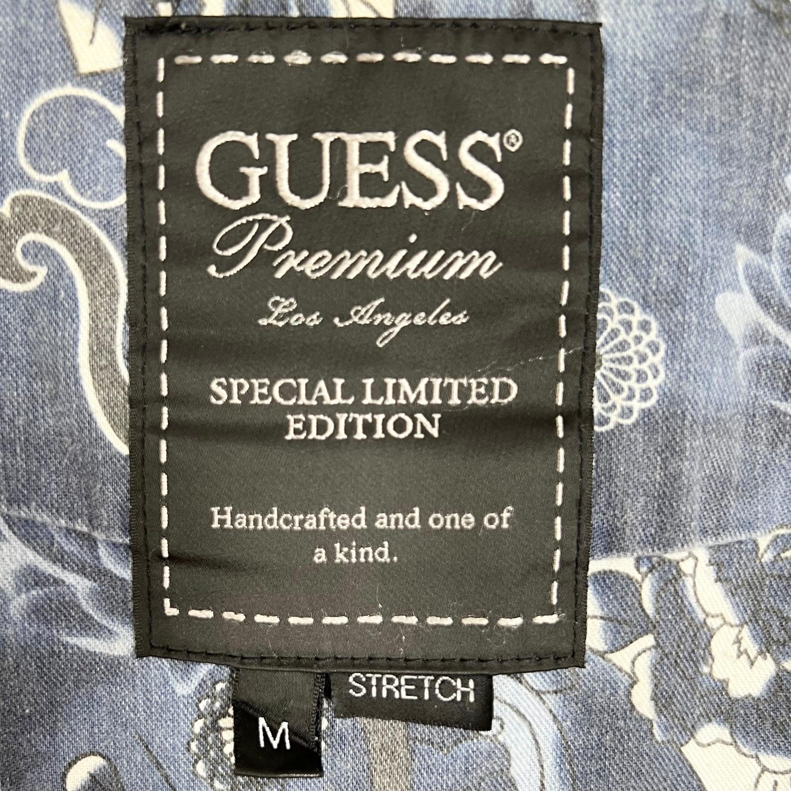 Vintage Guess Premium Special Limited Edition Denim Jacket Stretch Size ...