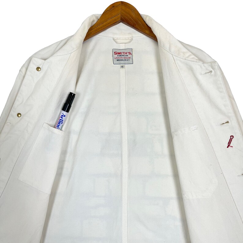 Smith American Chore Jacket Union Made Workers Jacket White Size Large ...