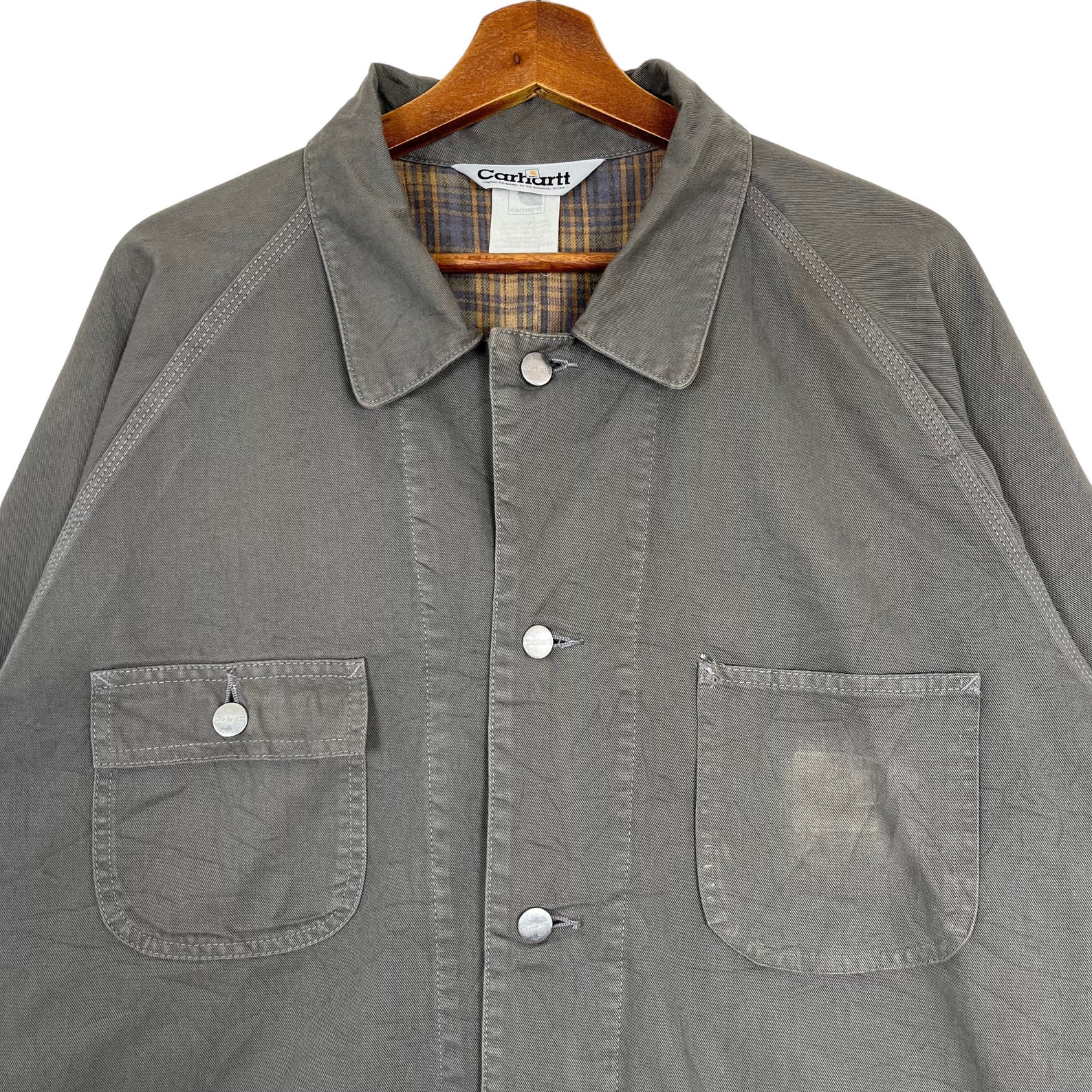 Carhartt Cotton Workers Chore Jacket Grey Size Extra Large XL - Etsy