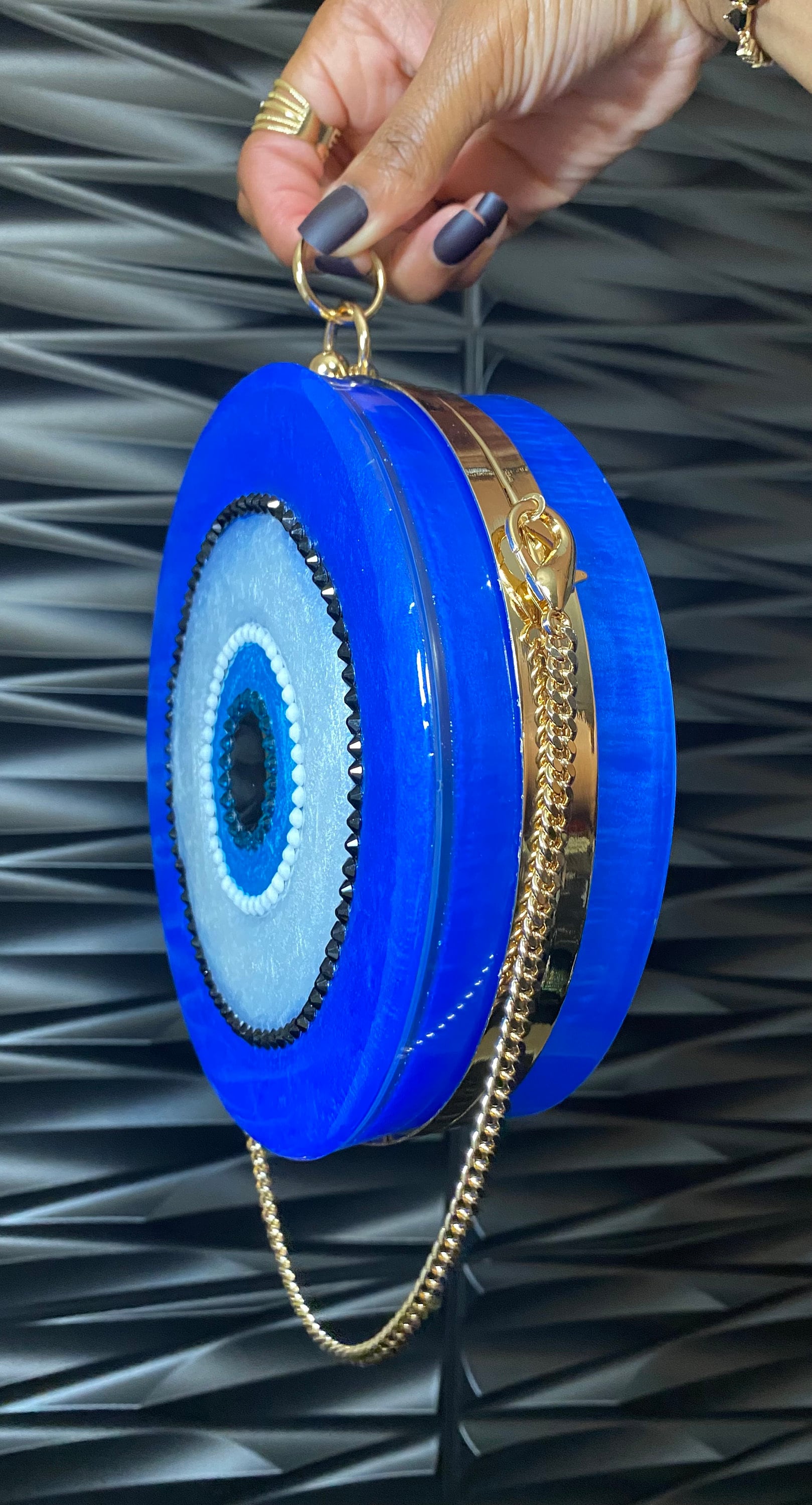 Evil Eye Handbag Resin Clutch Eyeball Purse Unique Handbag Blue Clutch ...