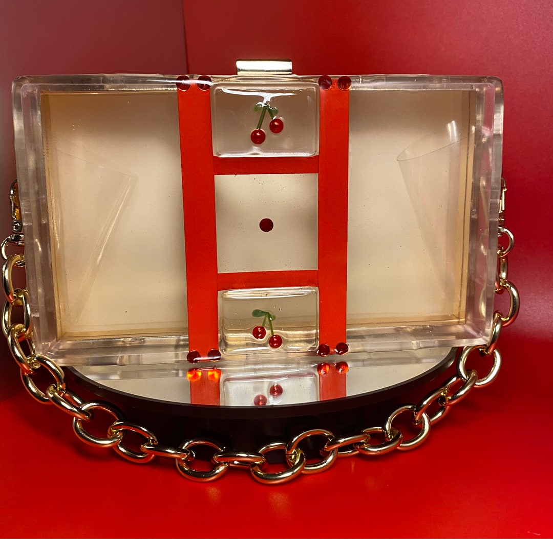 Transparent Clutch Acrylic Handbag Clear Cherry Handbag - Etsy