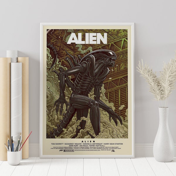 Alien Wall Art - Etsy