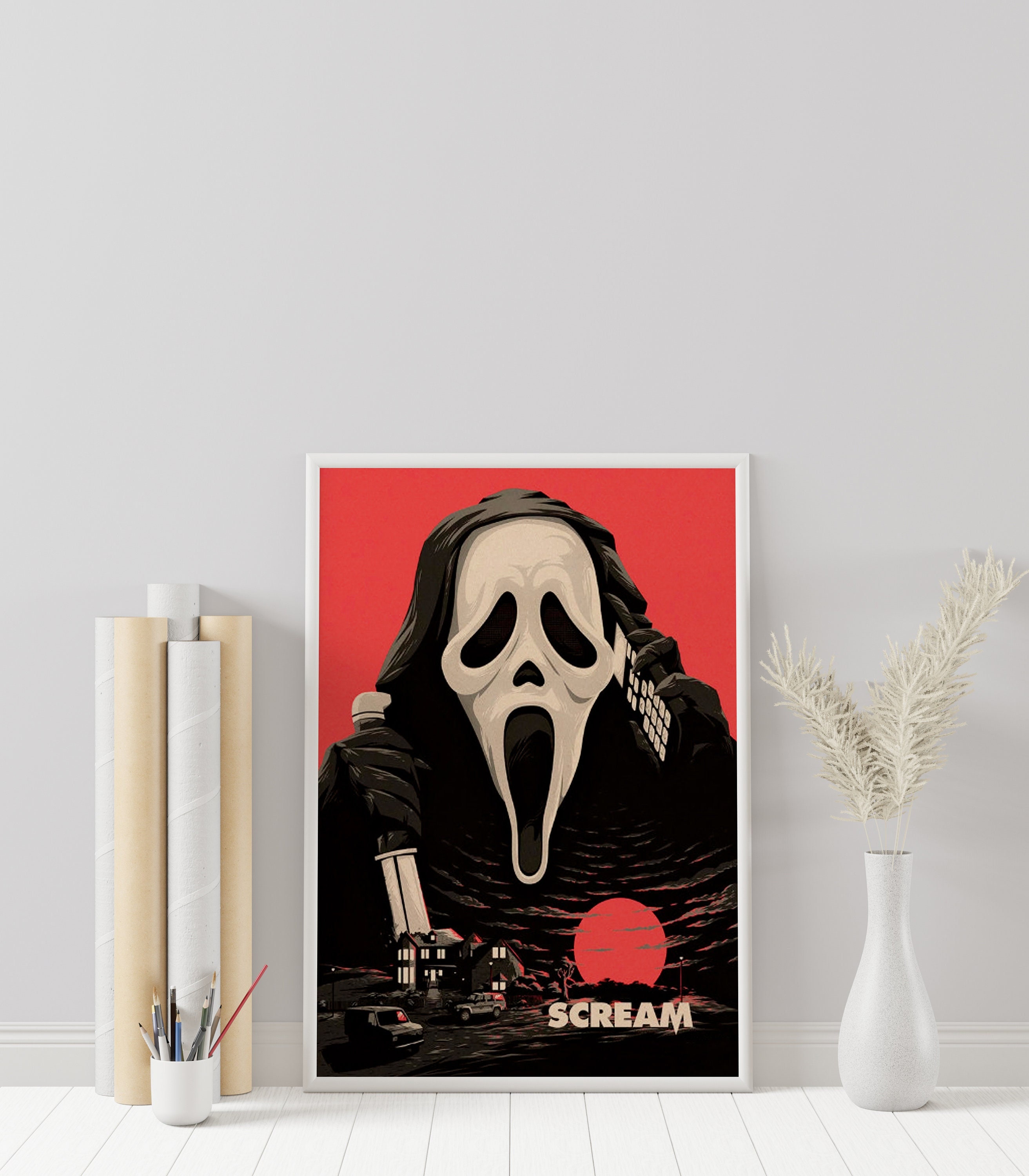 Scream Poster - Scream - Wes Craven - Minimalist Movie Poster sold by ...