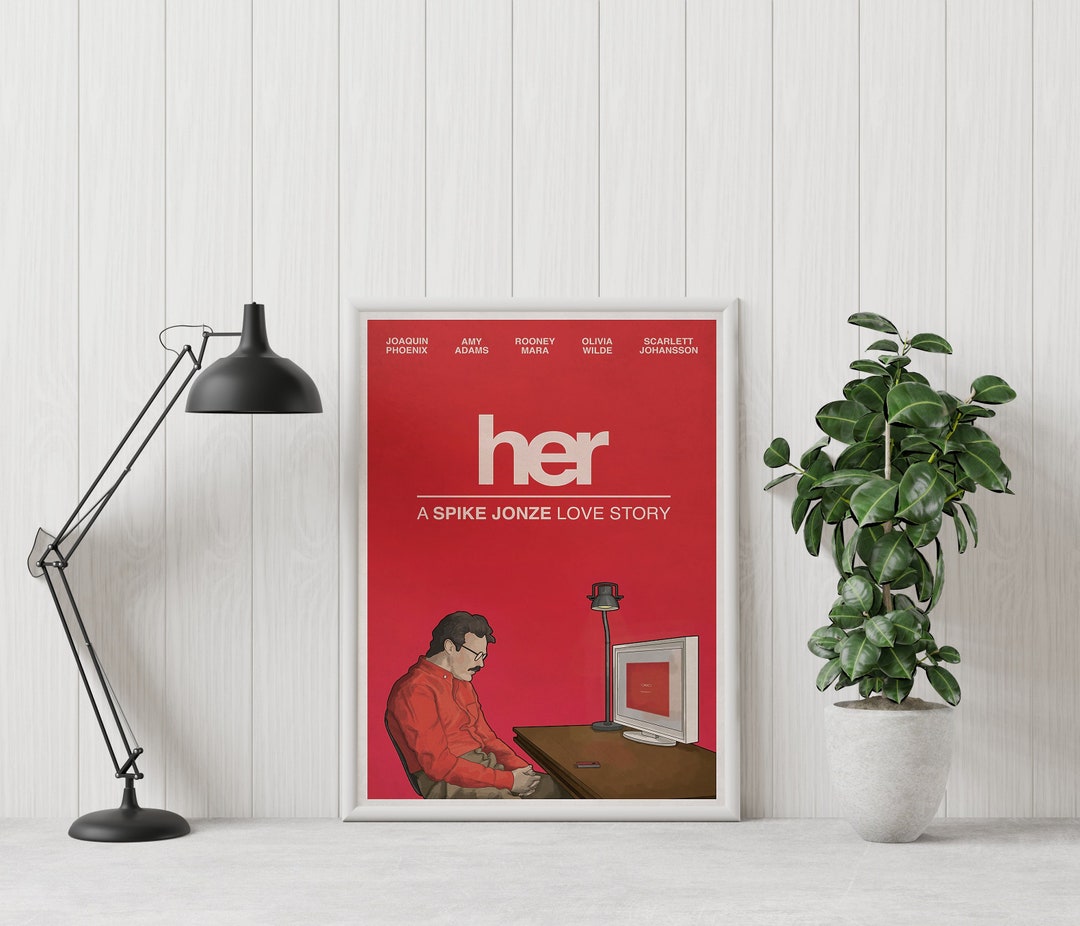 Her Poster Her Spike Jonze Minimalist Movie Poster Vintage Retro Art ...