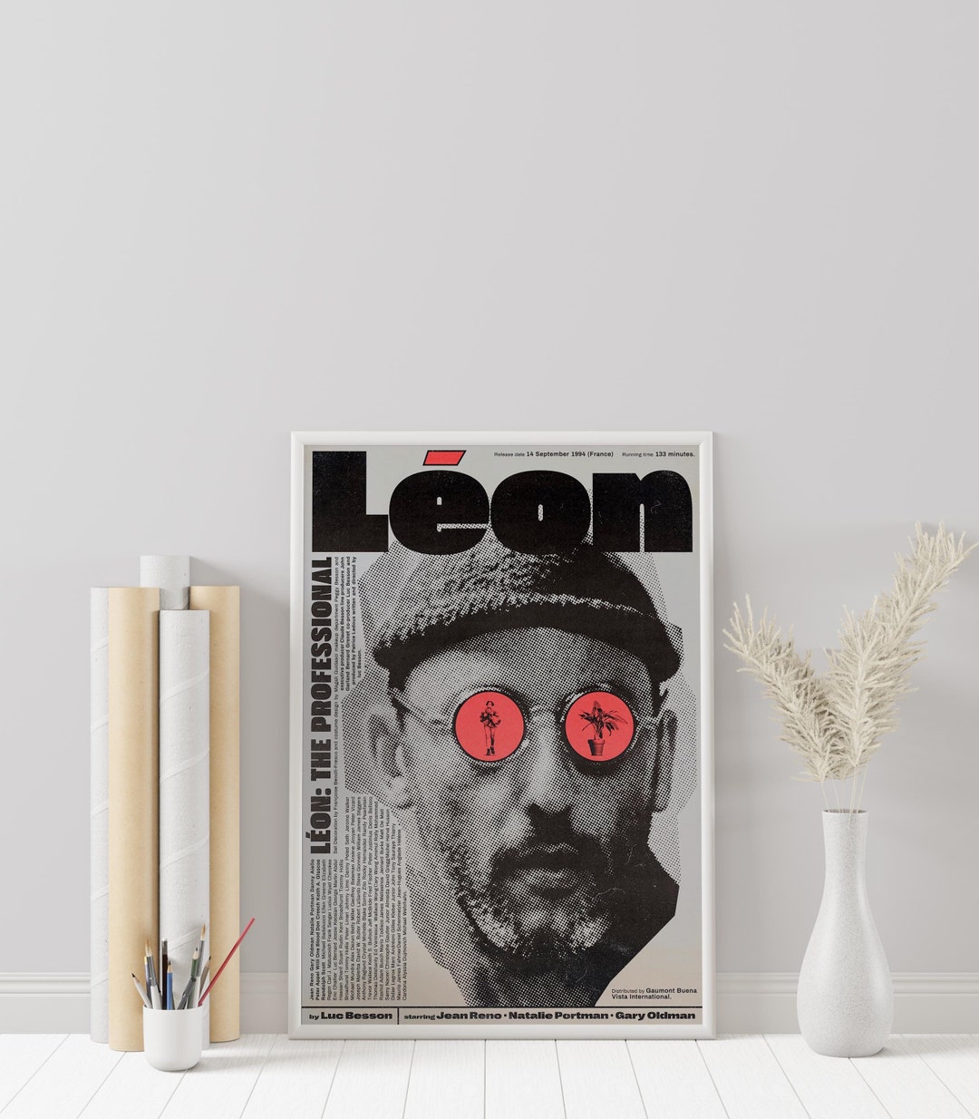 Leon Poster the Professional Luc Besson Minimalist Movie Poster Vintage ...