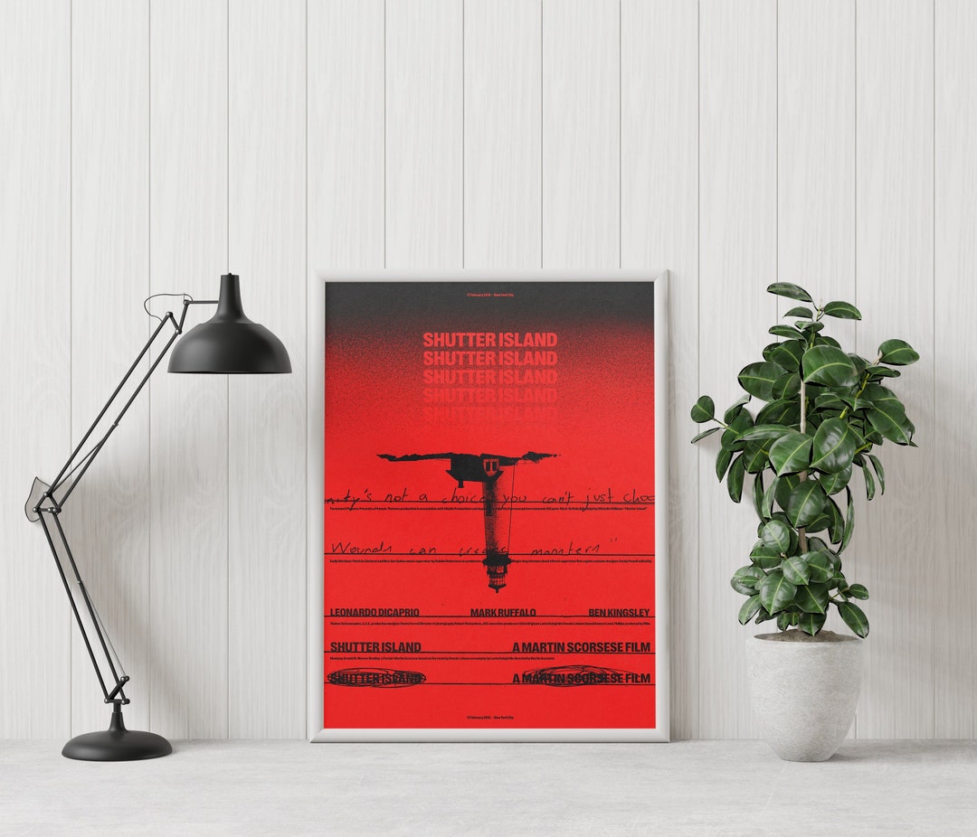 Shutter Island Poster Martin Scorsese Minimalist Movie Poster Vintage ...