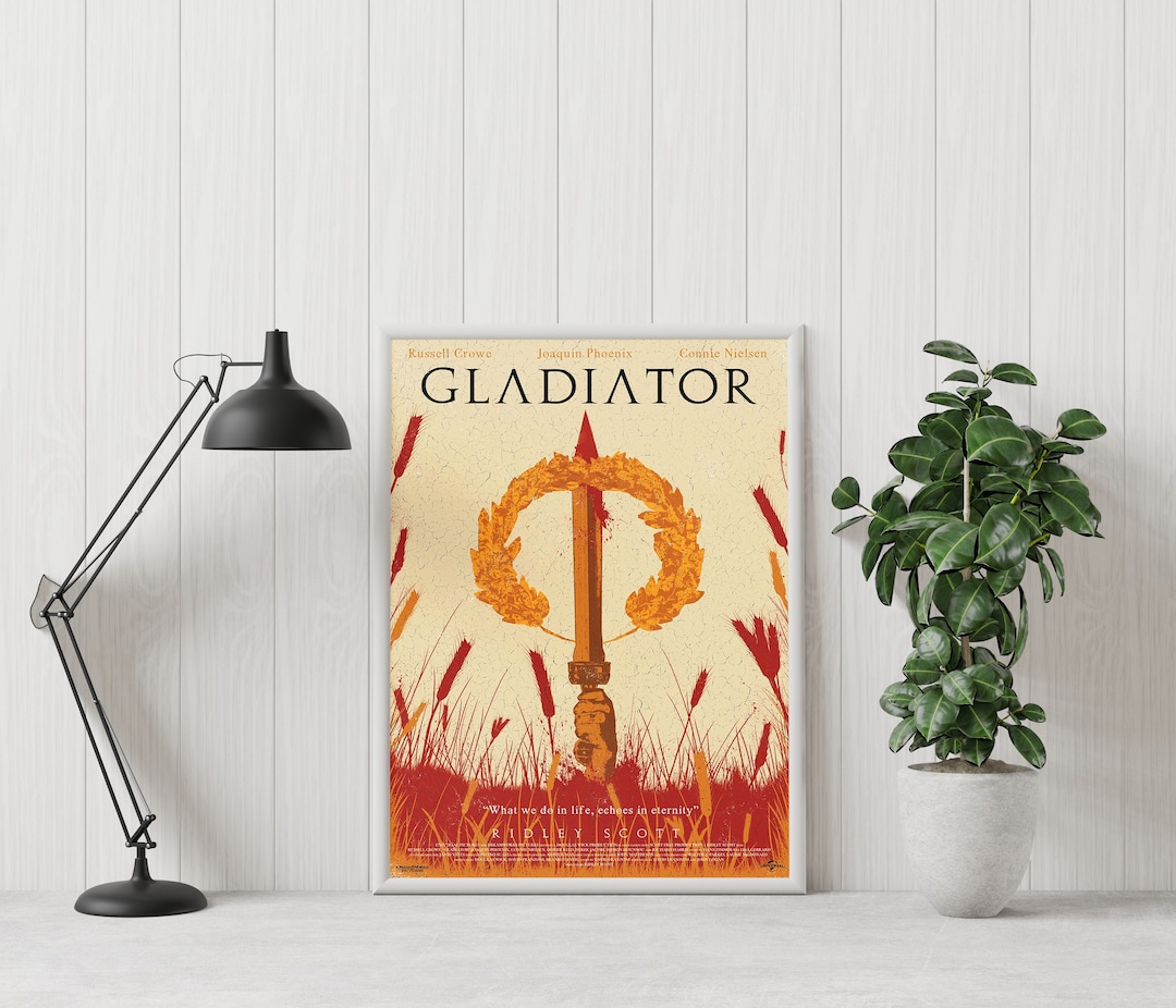 Gladiator Poster Ridley Scott Minimalist Movie Poster Vintage Retro Art ...