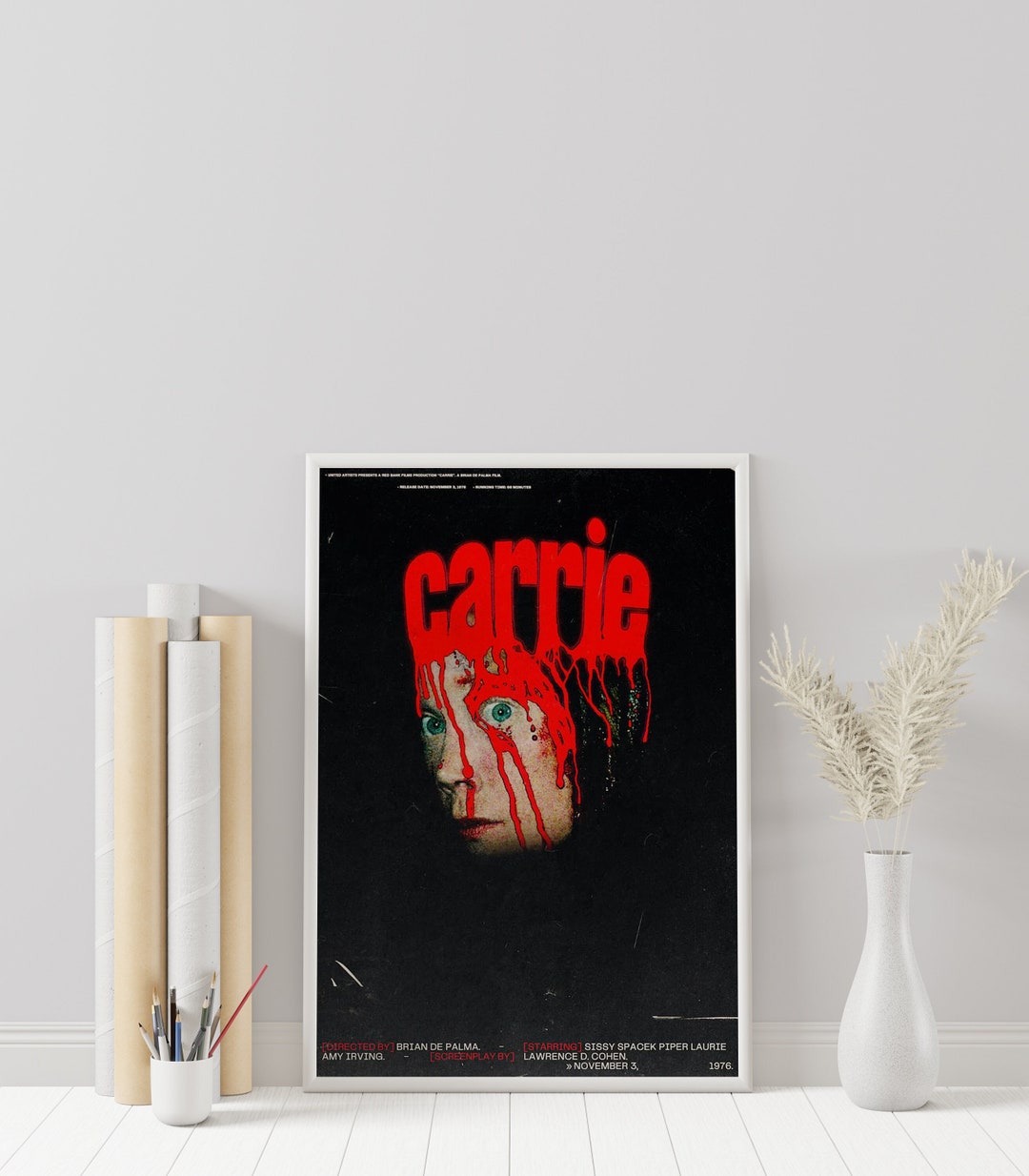 Carrie Poster - Brian De Palma - Minimalist Movie Poster - Vintage ...