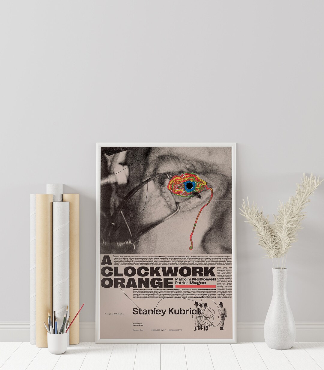 A Clockwork Orange Stanley Kubrick Vintage Retro Art Print Wall Art ...