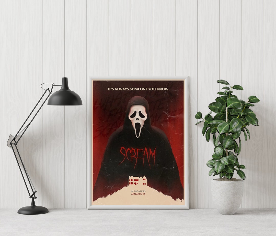 Scream Poster Scream Wes Craven Minimalist Movie Poster Vintage Retro ...