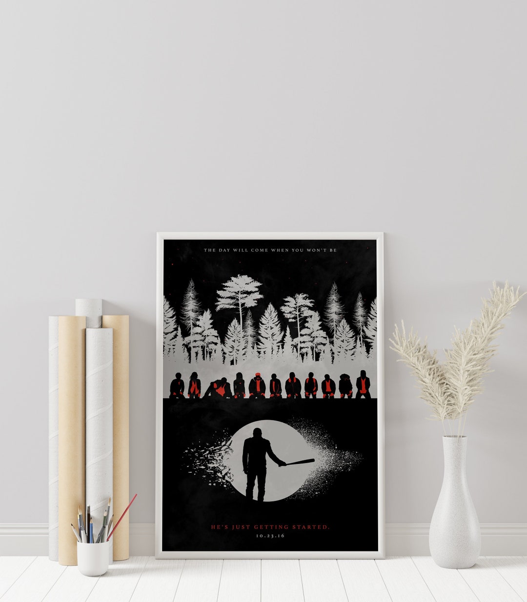 The Walking Dead Poster TWD Rick Grimes Minimalist Tv Series Poster ...
