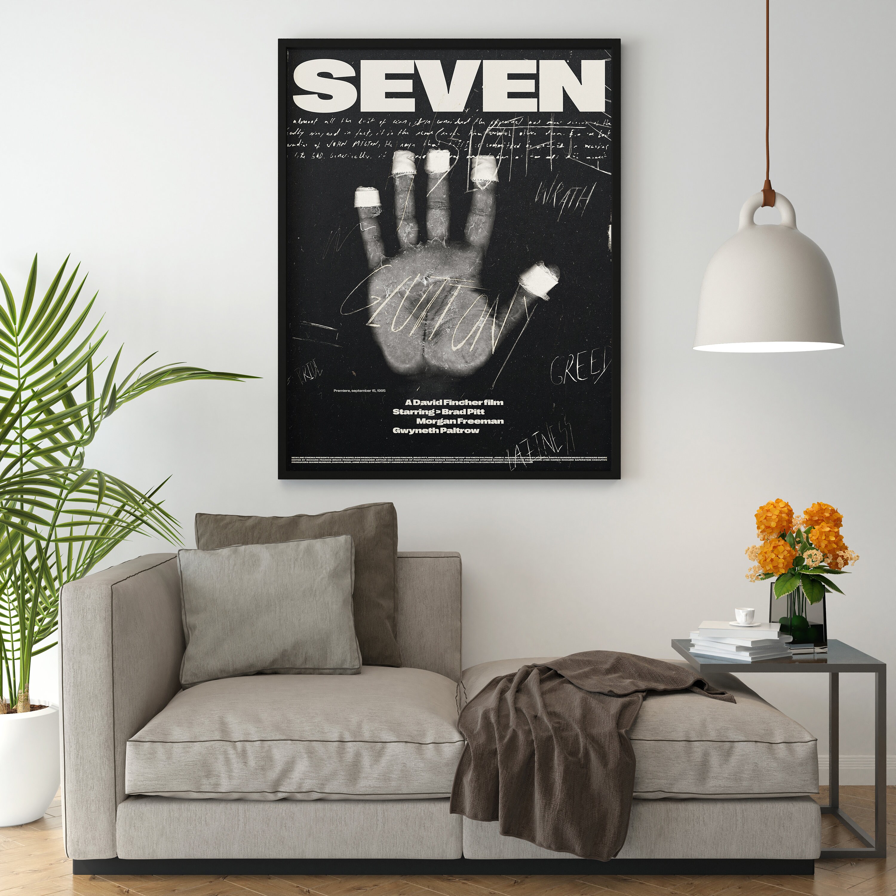 Se7en Poster - Se7en - Seven Movie Poster - Minimalist Movie Poster ...