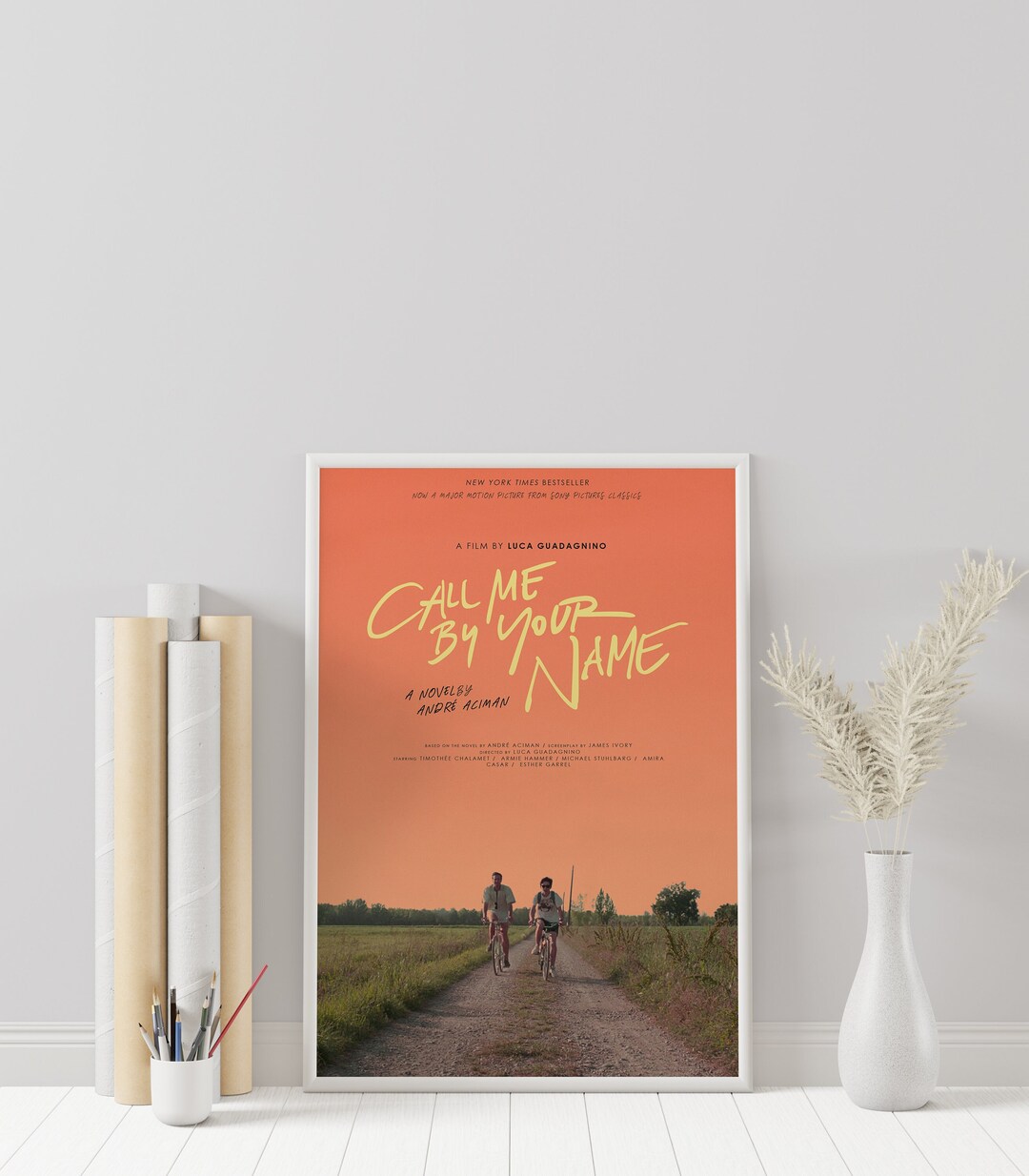 Call Me by Your Name Poster Luca Guadagnino Vintage Retro Print Wall Art Print Minimalist Movie ...