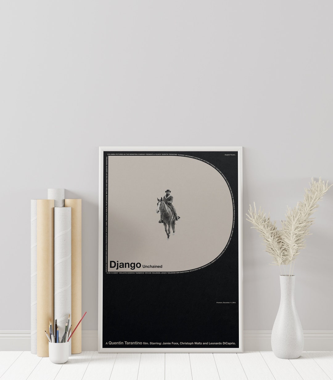 Django Unchained Poster Quentin Tarantino Minimalist Movie Poster ...