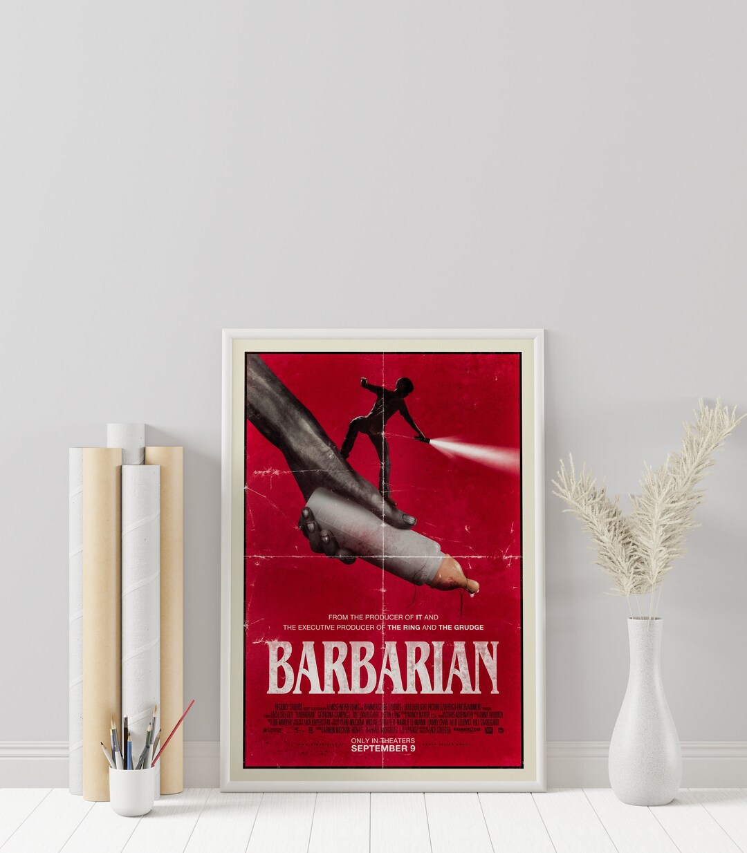 Barbarian Poster Zach Cregger Minimalist Movie Poster Vintage Retro Art ...