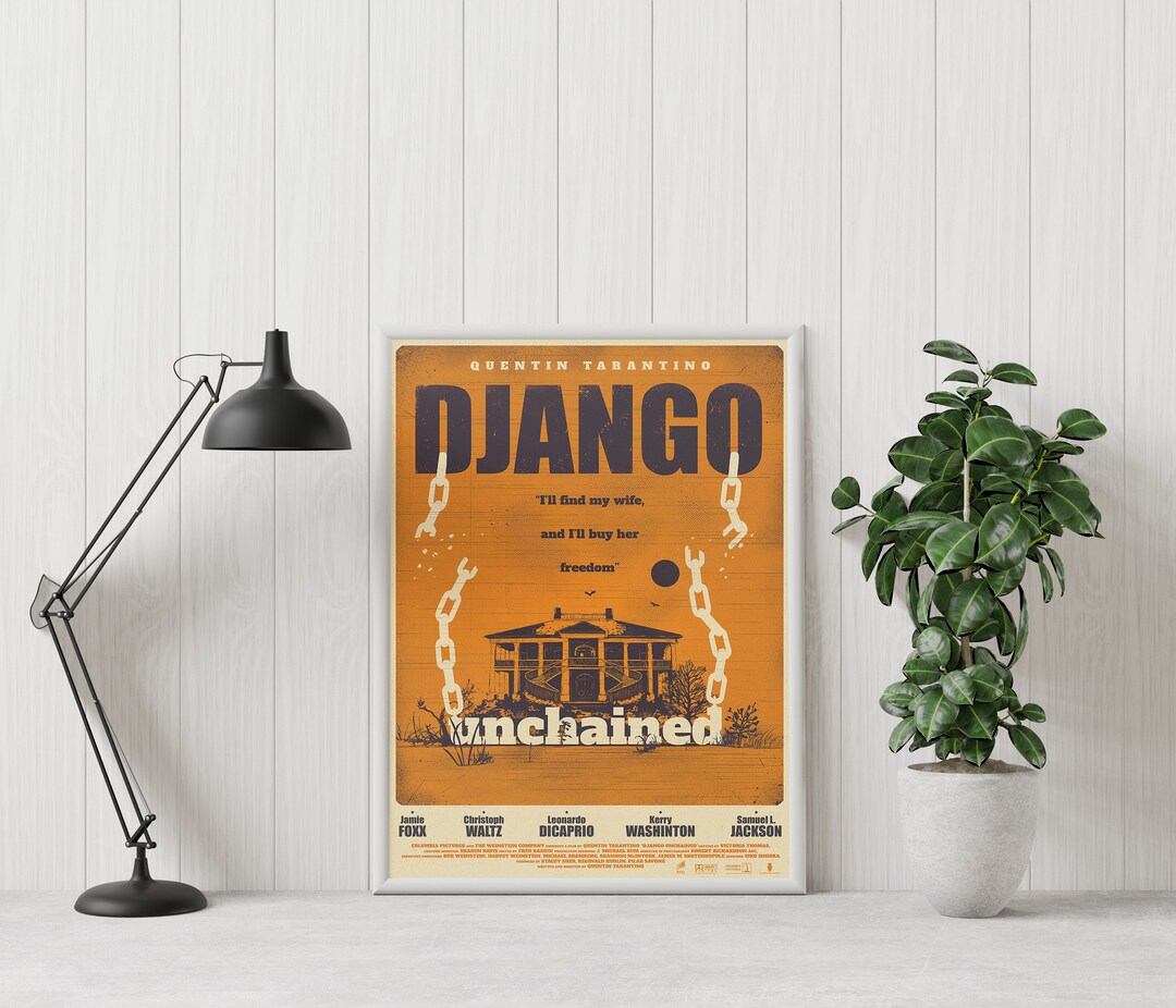 Django Unchained Poster Quentin Tarantino Minimalist Movie Poster ...