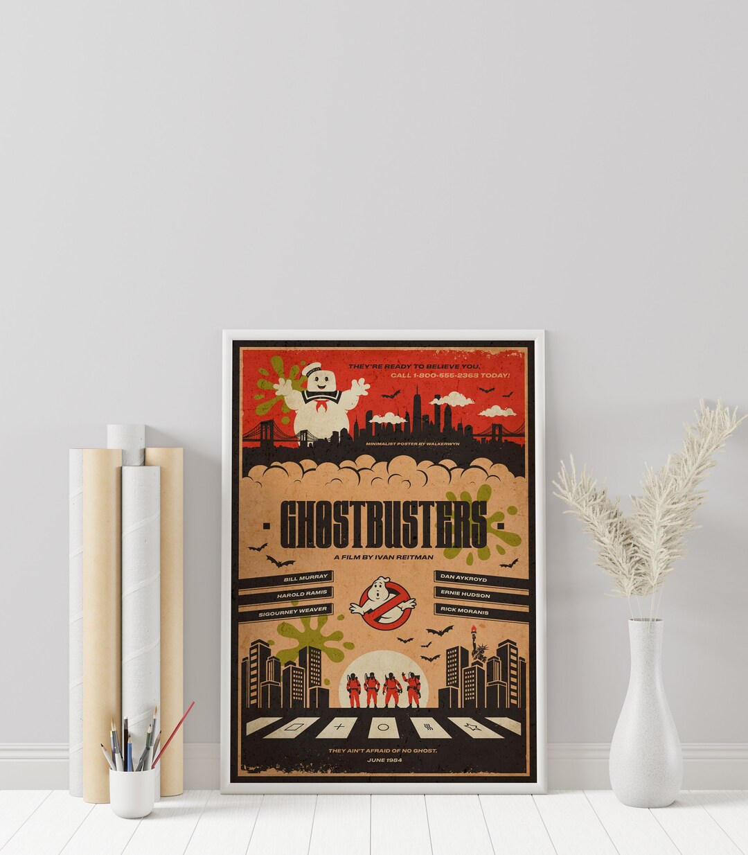 Ghostbusters Movie Poster - Ghostbusters - Minimalist Movie Poster ...