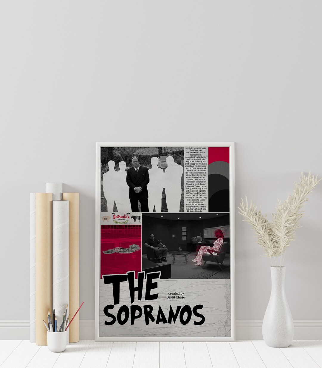 The Sopranos Poster David Chase Minimalist Tv Series Poster Vintage ...