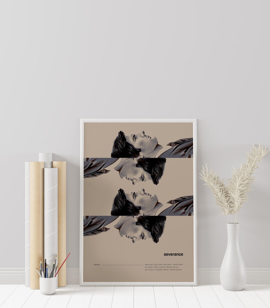 Severance Poster Adam Scott Minimalist Tv Series Poster Vintage Retro ...