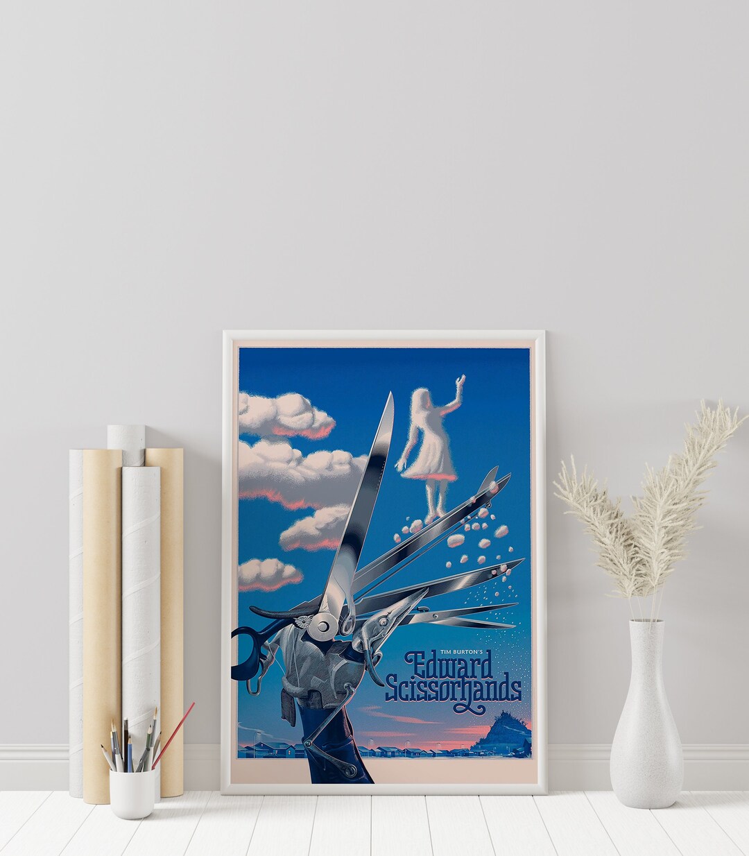 Edward Scissorhands Poster Tim Burton Vintage Retro Art Print Wall Art ...