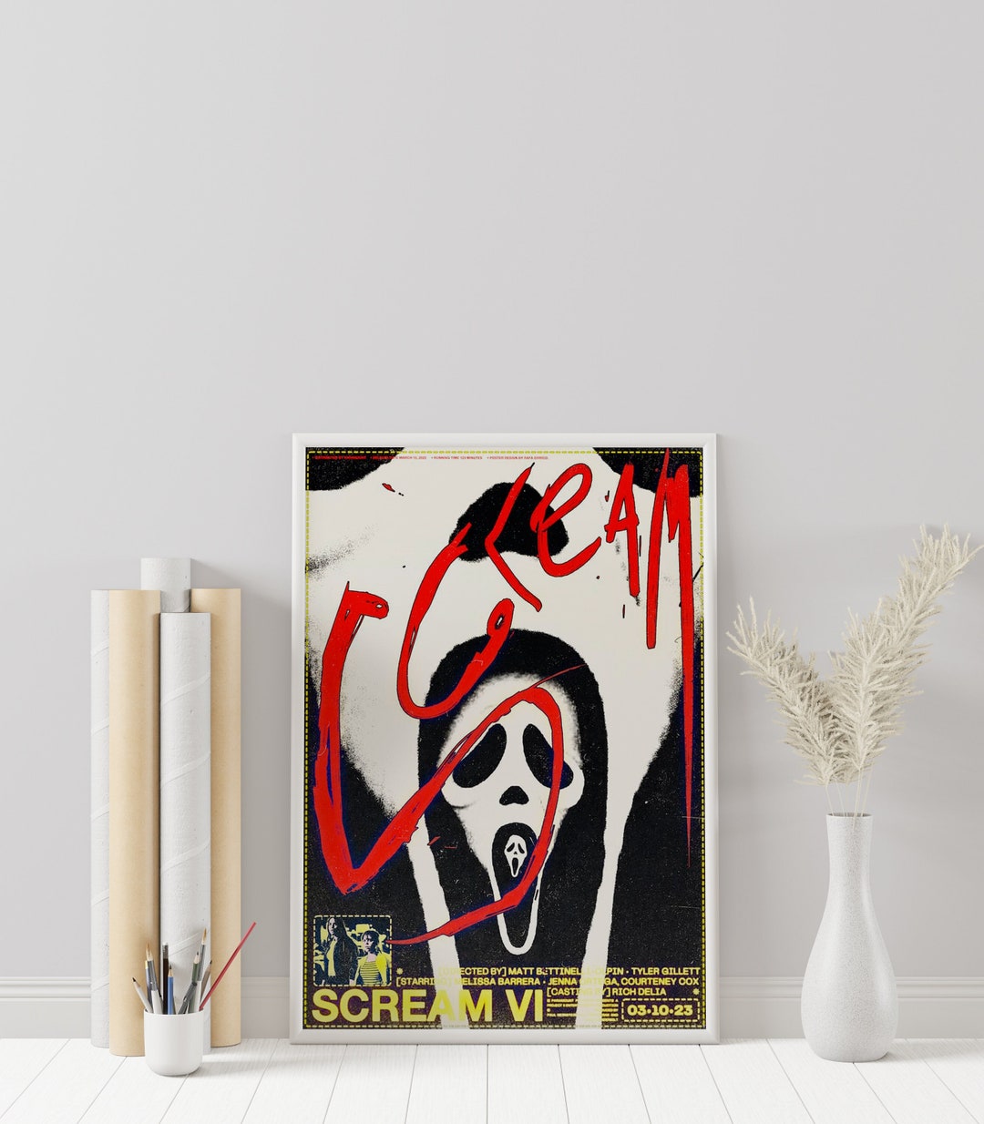 Scream Poster Scream Wes Craven Minimalist Movie Poster Vintage Retro ...