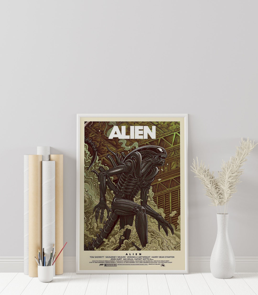 Alien Poster Alien Ridley Scott Minimalist Movie Poster Vintage Retro ...