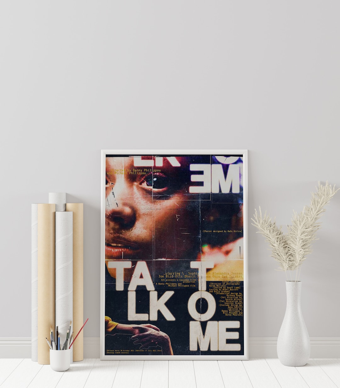 Talk to Me Poster Danny Philippou Minimalist Movie Poster Vintage Retro ...
