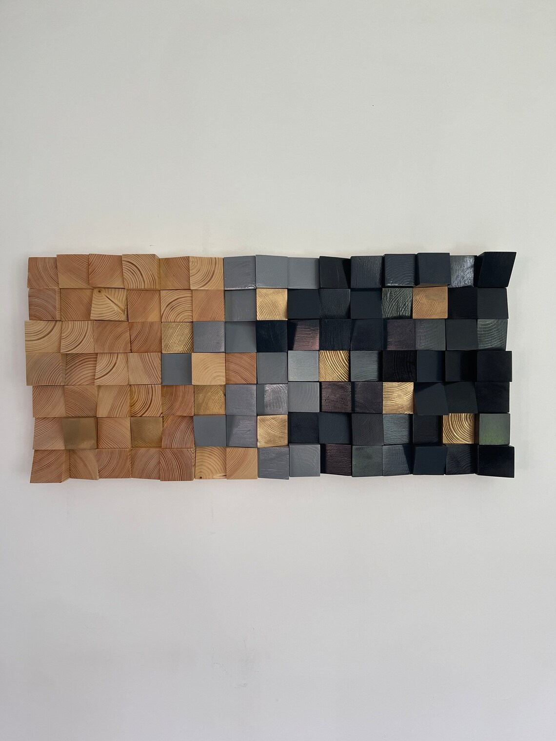 Black & Gold 3D Wood Wall Art | Wooden Wall Decor | Sound Diffuse ...