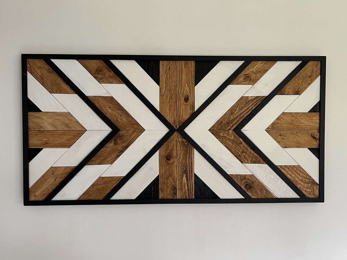 Reclaimed Wooden Mosaic Rustic Wall Art Wall Mosaic - Etsy