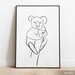 Minimalist Koala Printable Wall Art, Instant Digital Download, Picasso ...