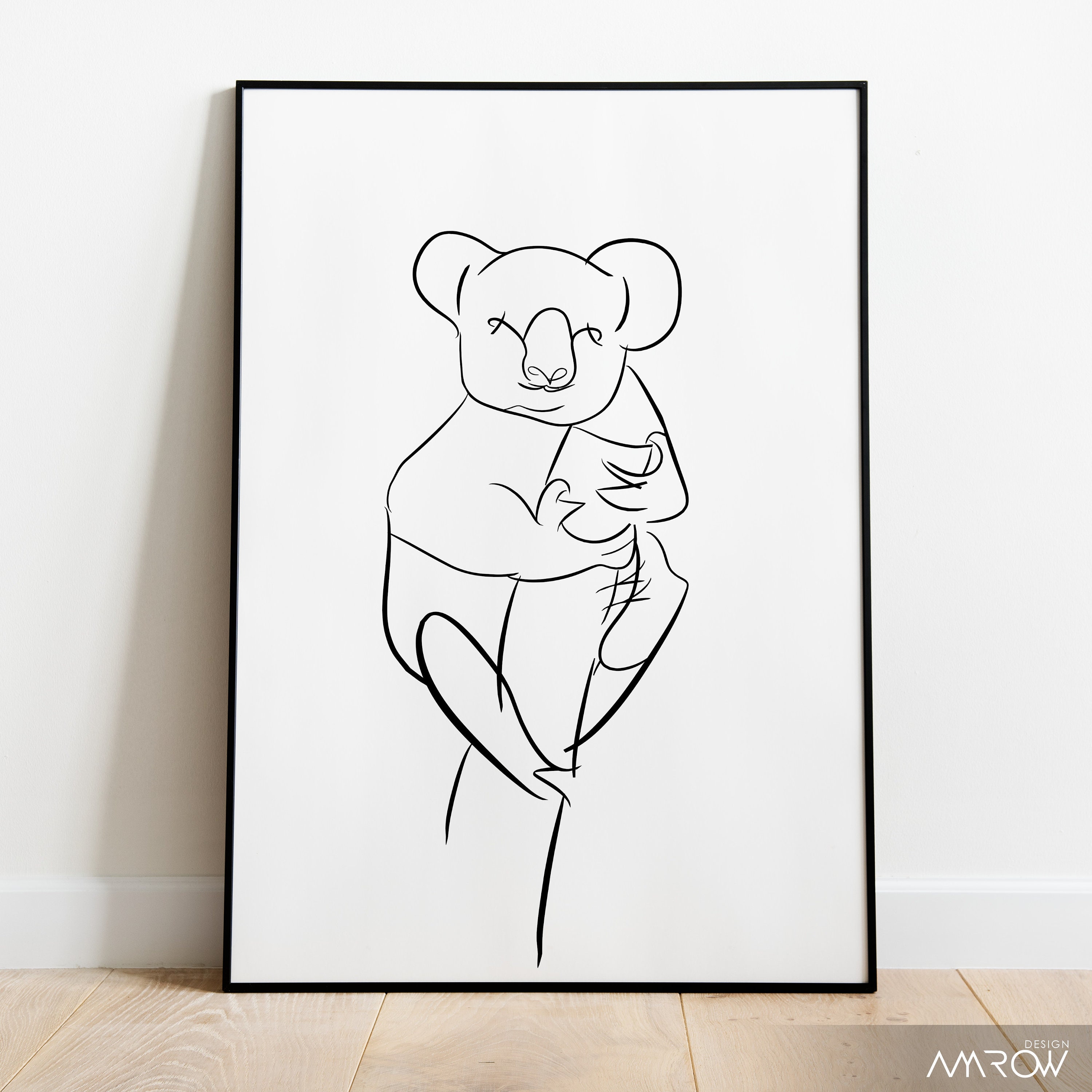 Minimalist Koala Printable Wall Art, Instant Digital Download, Picasso ...