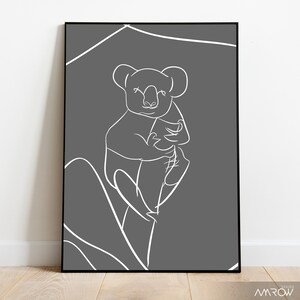 Grey Koala Printable Wall Art, Instant Digital Download, Picasso ...