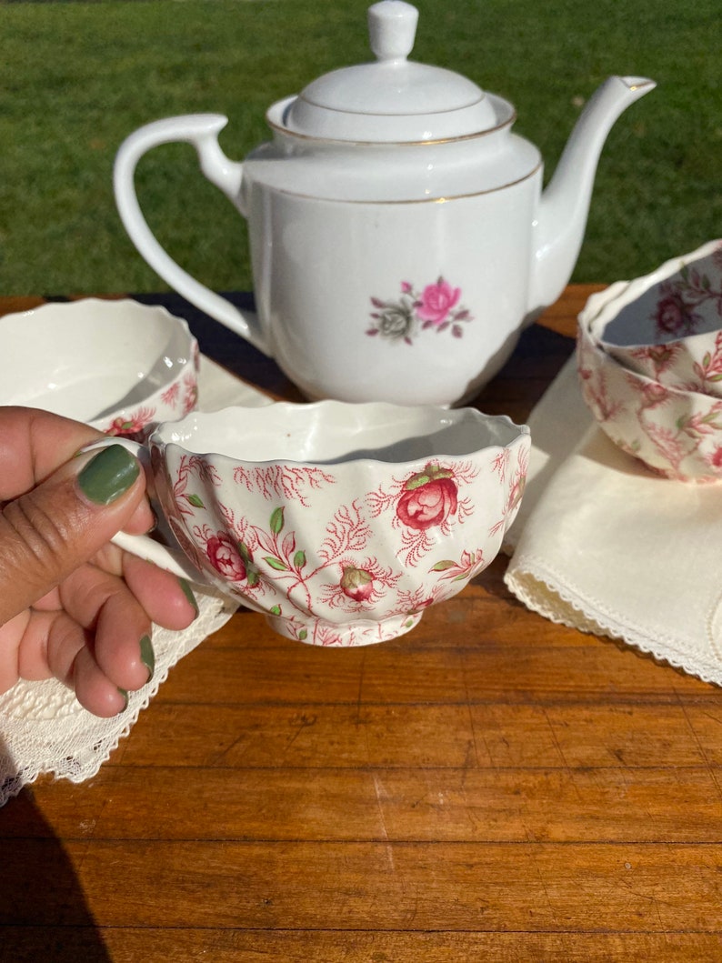 Coquette Room Decor Coquette Aesthetic Tea Cups And Napkins Etsy