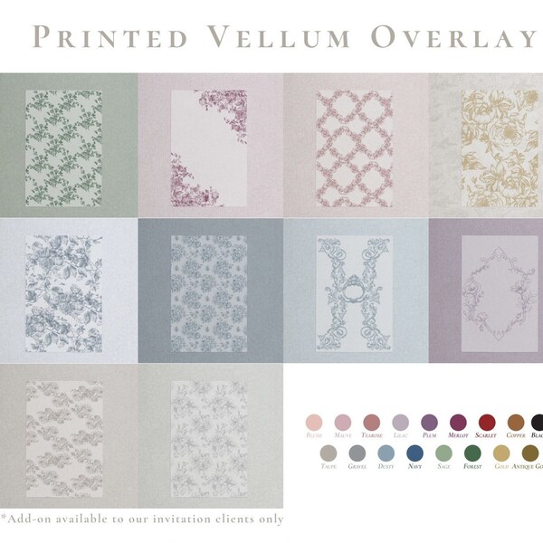 Vellum Overlay Invitations - Etsy