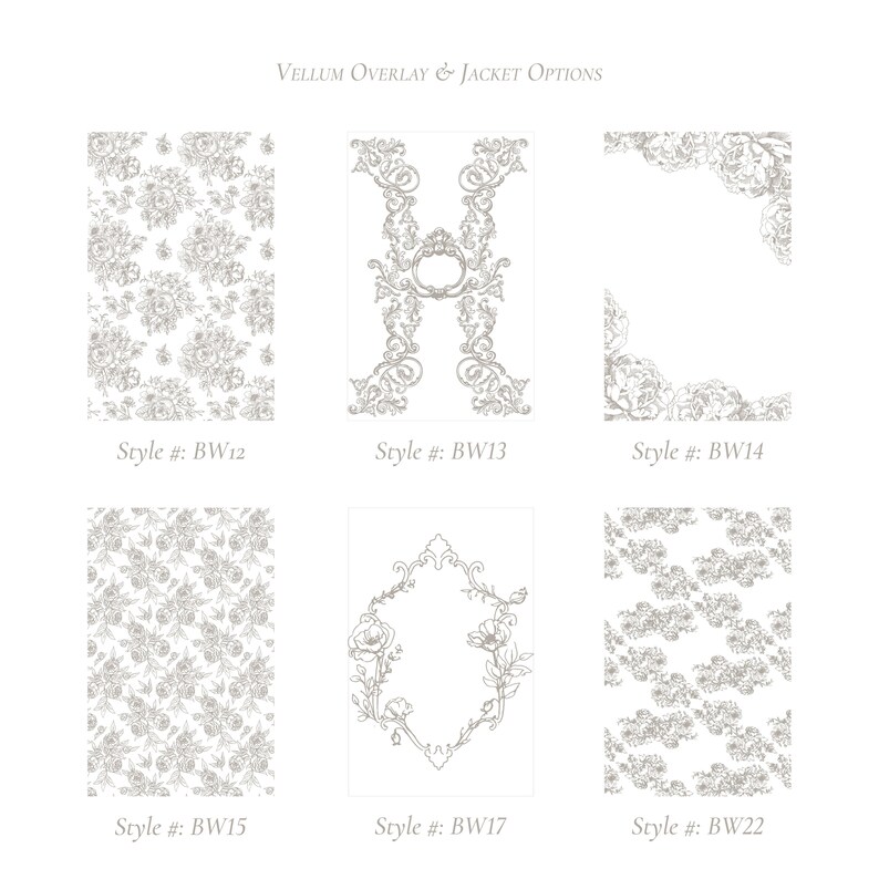 Dusty Blue Elegant French Style Vellum for Wedding Invitations Add-on ...