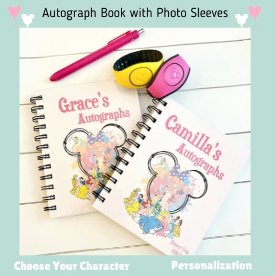 Disney Autograph Book WITH Photo Sleeves, Disney, Autograph Books ...