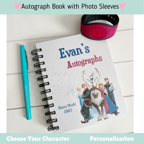 Autograph Book WITH Photo Sleeves, Disney, Autograph Books, Universal ...