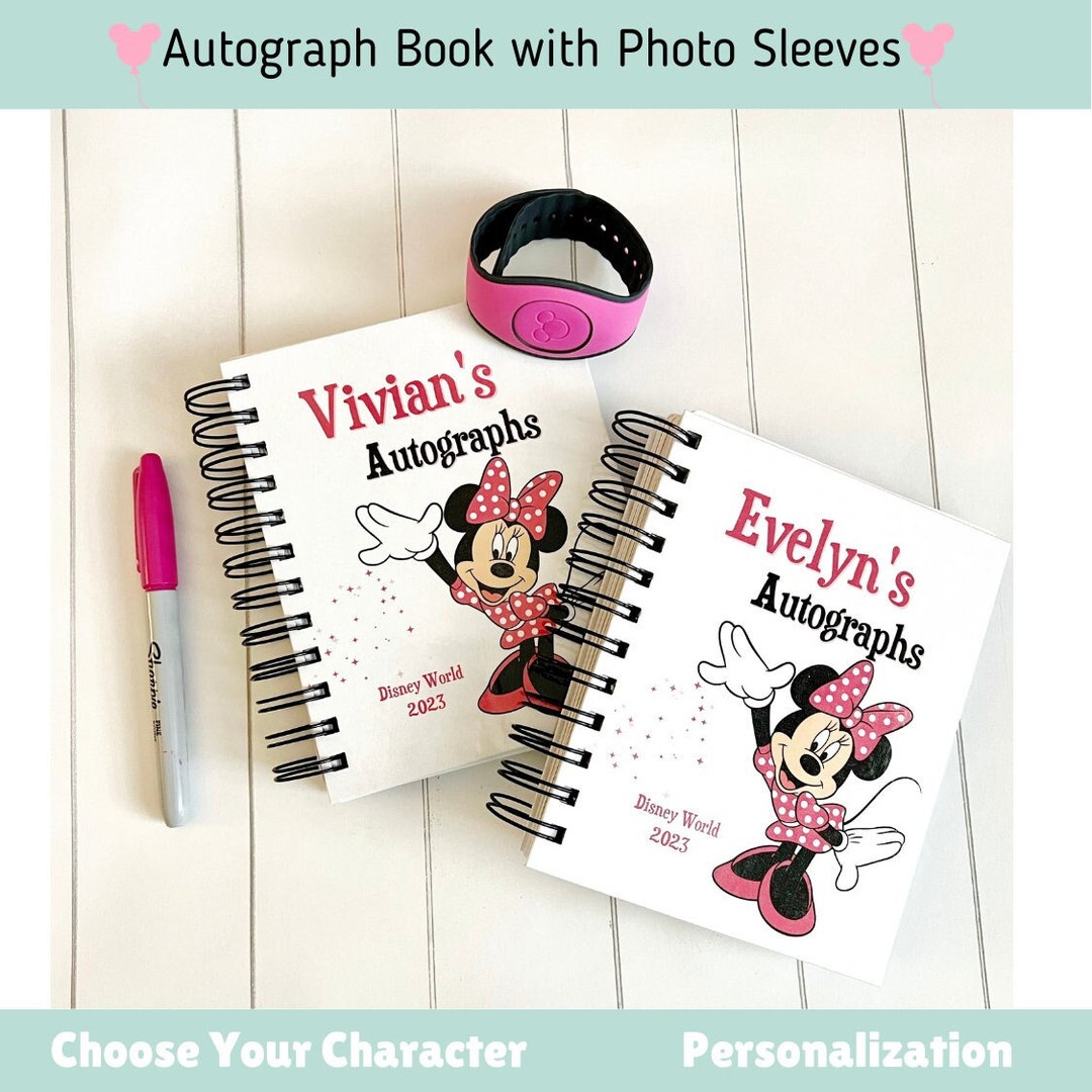 Disney Autograph Book WITH Photo Sleeves, Autograph Books, Souvenir ...