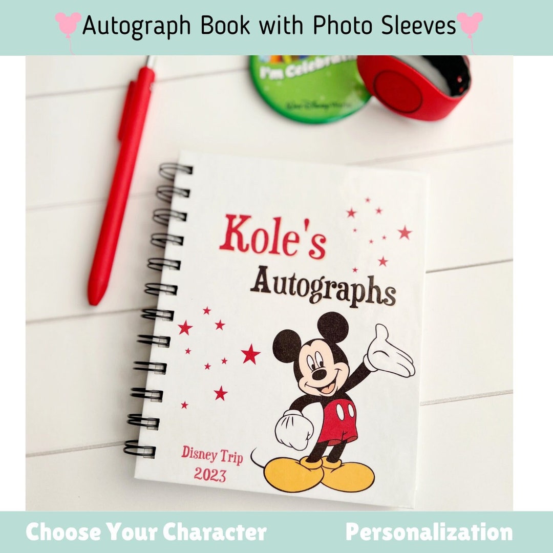 Personalized Disney Autograph Book With Photo Sleeves - Etsy