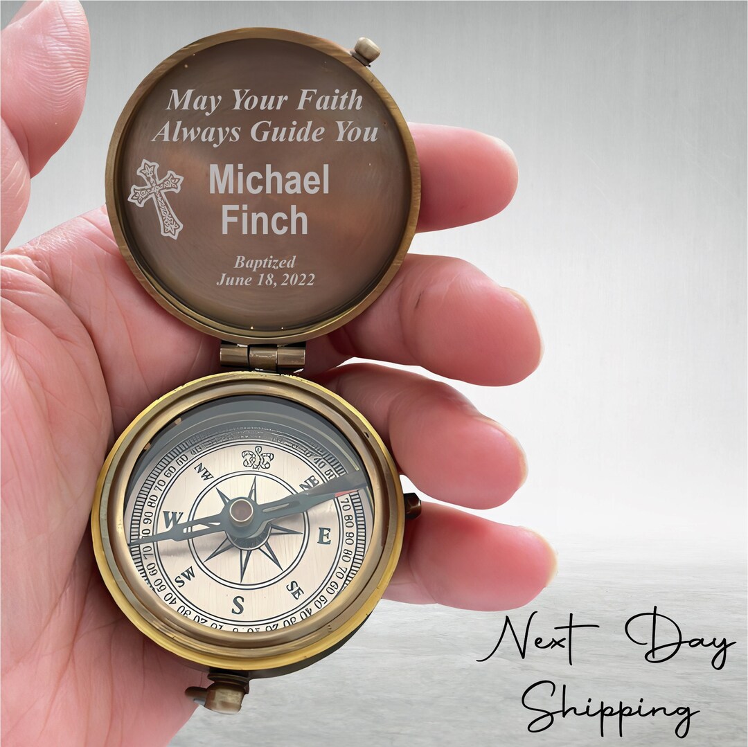 Personalized Engraved Compass, Custom Working Compass Gift, Fathers Day ...