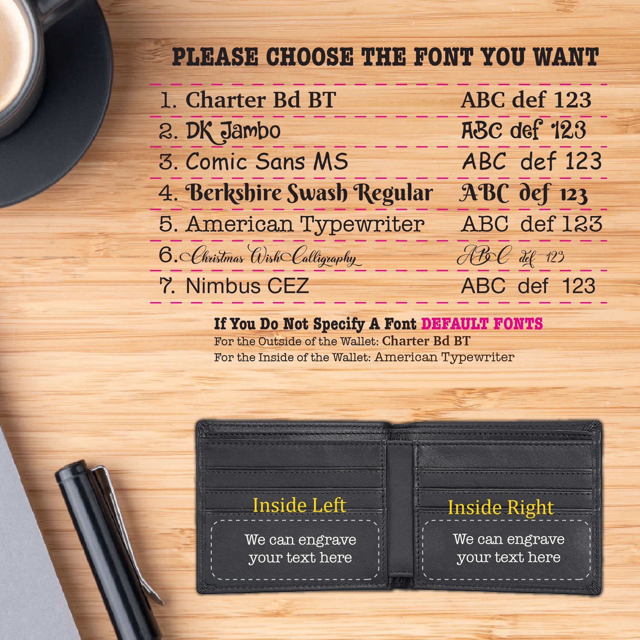 Personalized Wallet Custom Wallet Mens Wallet Engraved Wallet - Etsy