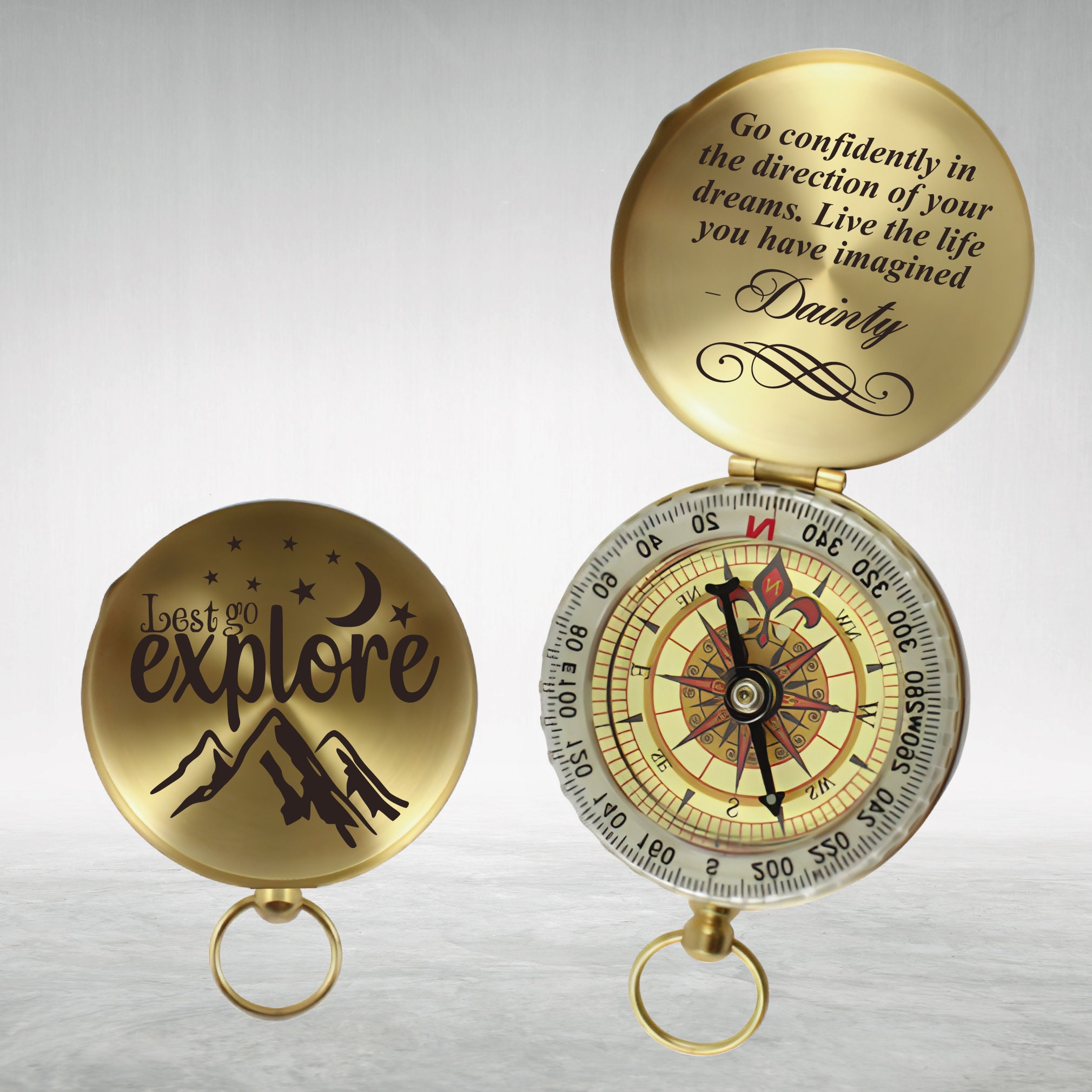 Baptism Compass, First Holy Communion Compass, Engraved Compass for ...