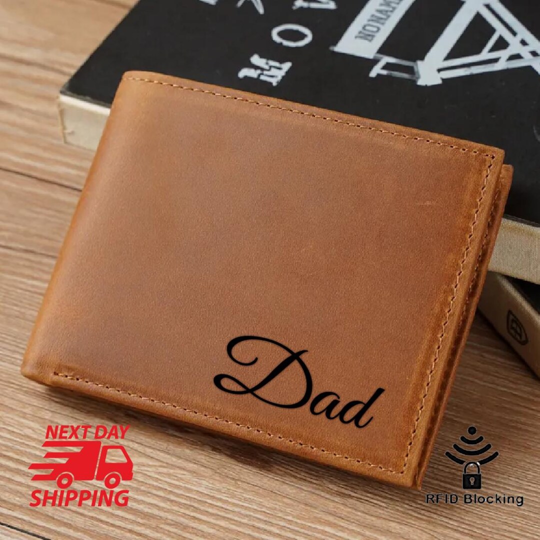 Personalized Father's Day Engraved Wallet, Anniversary Gift for Him ...