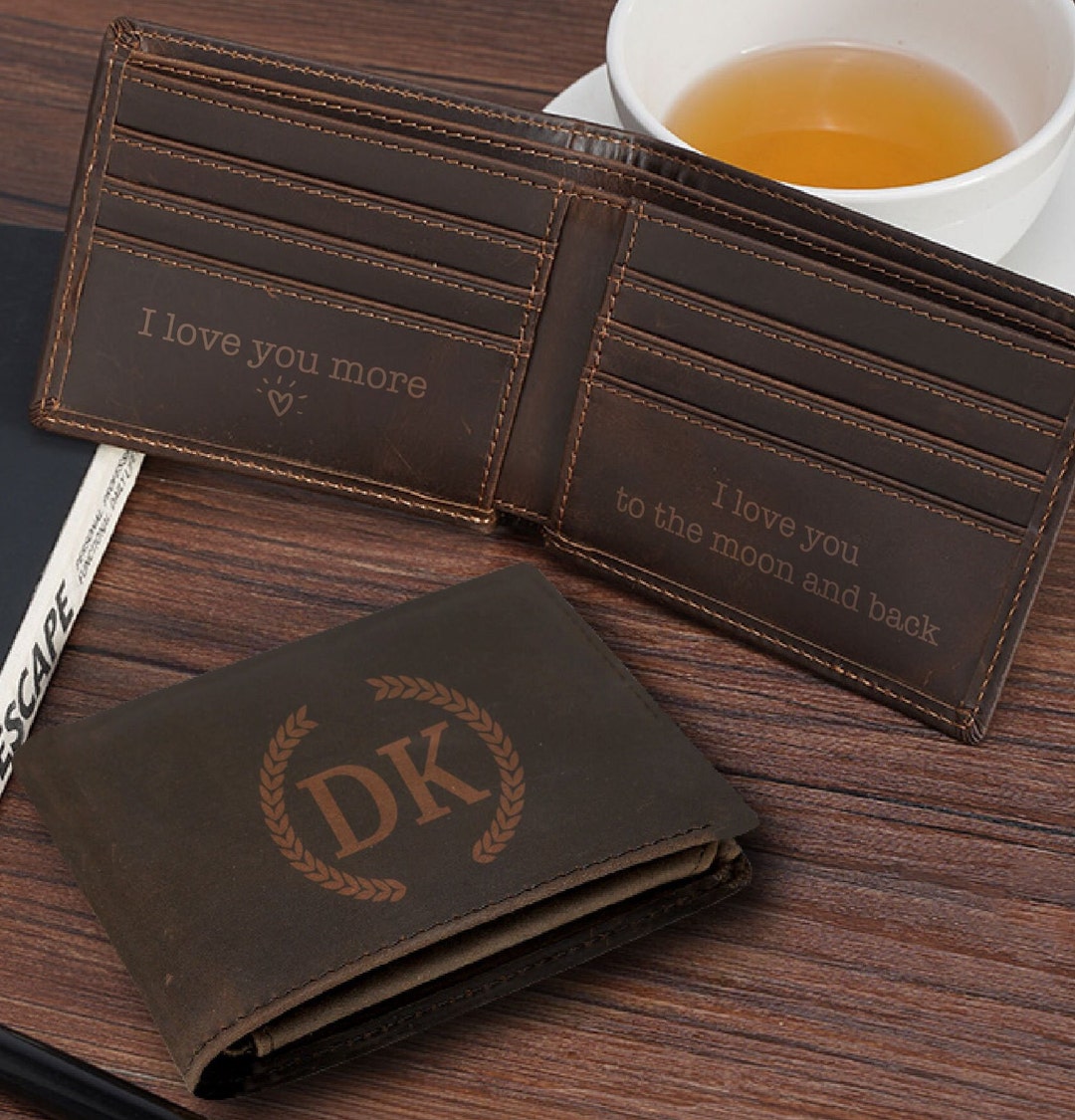 Custom Engraved Wallet, Men's Wallet, Leather Wallet, Personalized Men ...